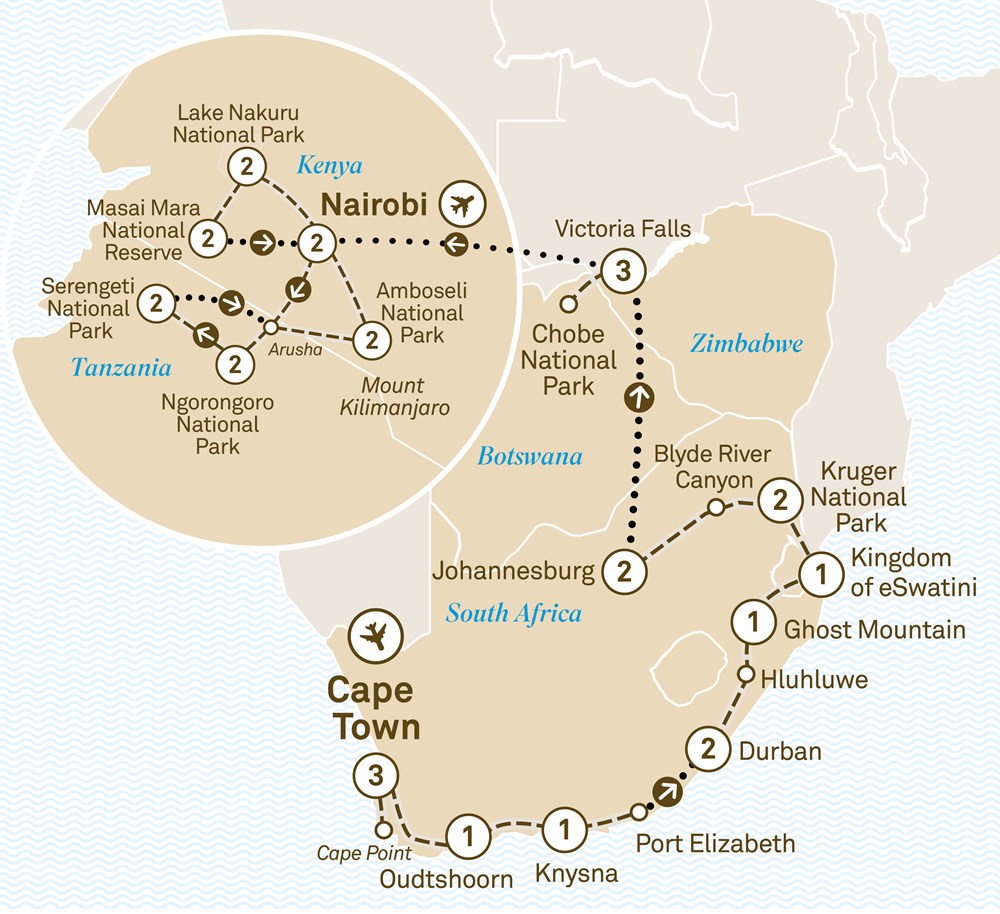 7 Wonders Of Africa Map - Map